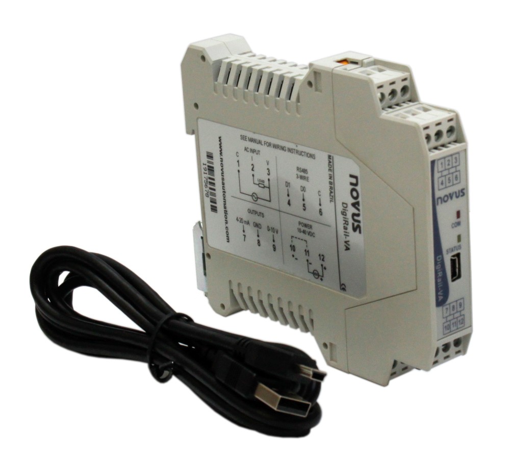 Ocean Controls > IO Modules Modbus RTU > Novus DigiRail VA Current Transducer | RS-485 & USB